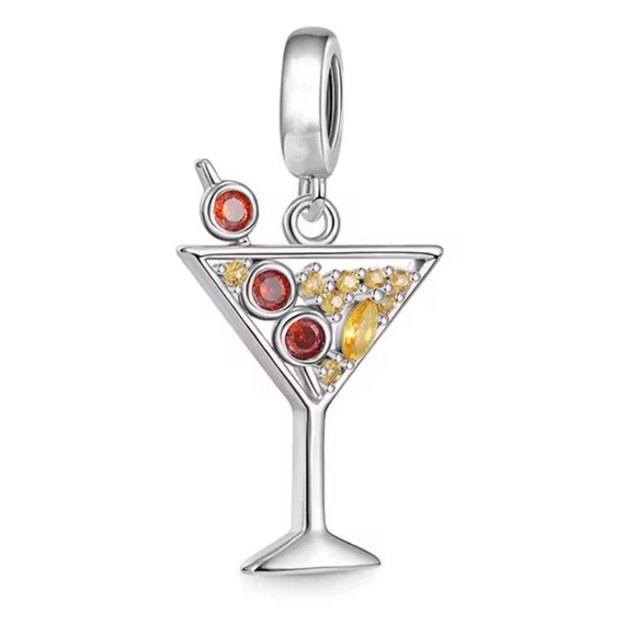 Pandora | Jewelry | Pandora Silver And Gold Cocktail Charm | Poshmark